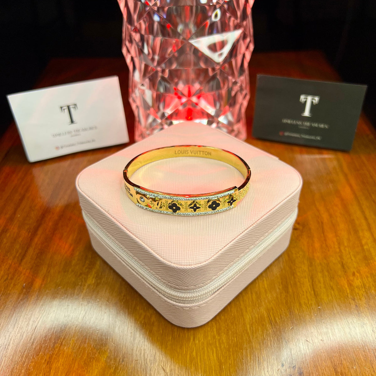 Premium Quality Stainless Steel 18k Lv Star Stone Handcuff – Timeless ...